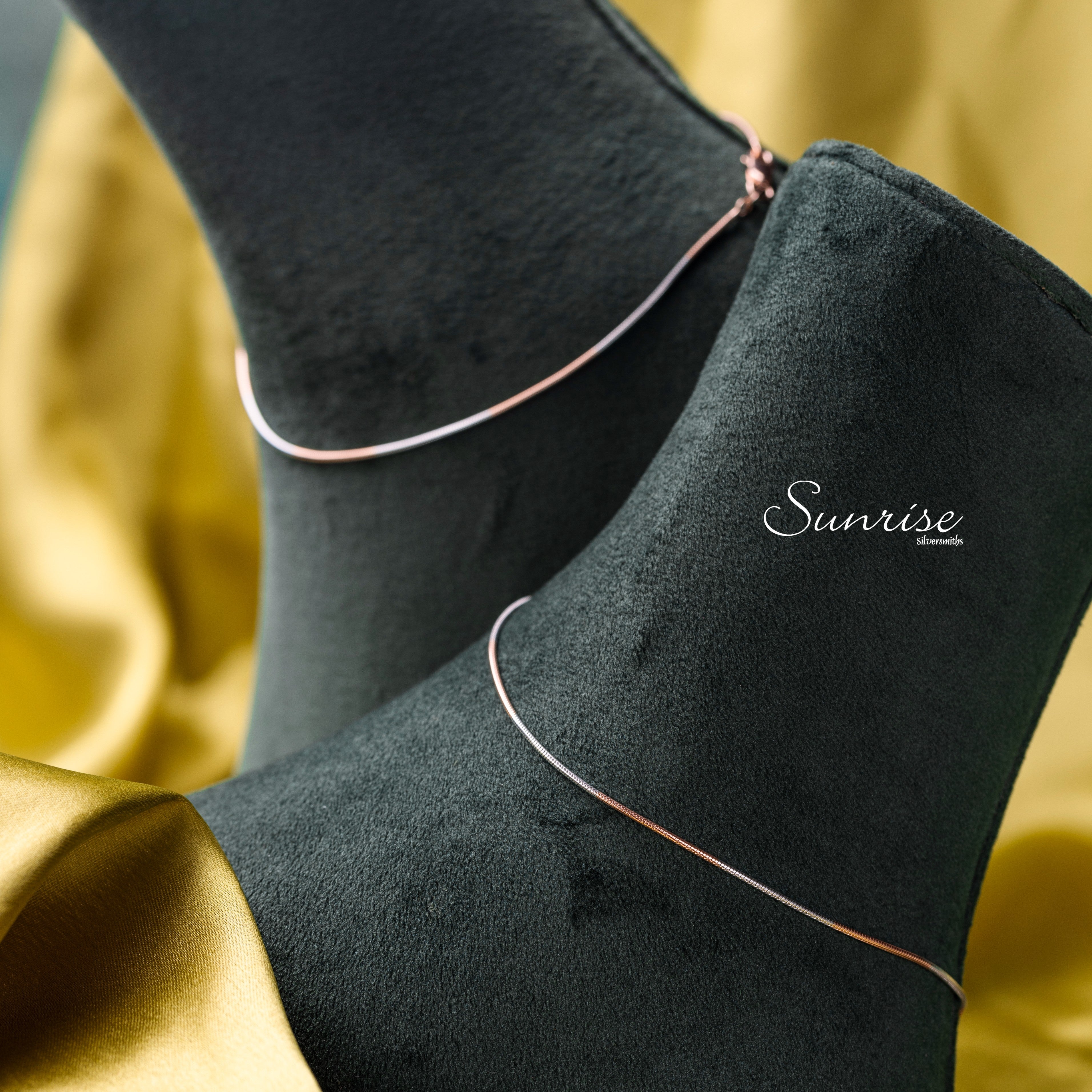 TWO TONE ANKLET – Sunrise Silversmiths