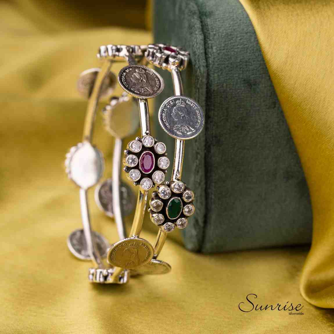 QUEEN COIN BANGLES – Sunrise Silversmiths