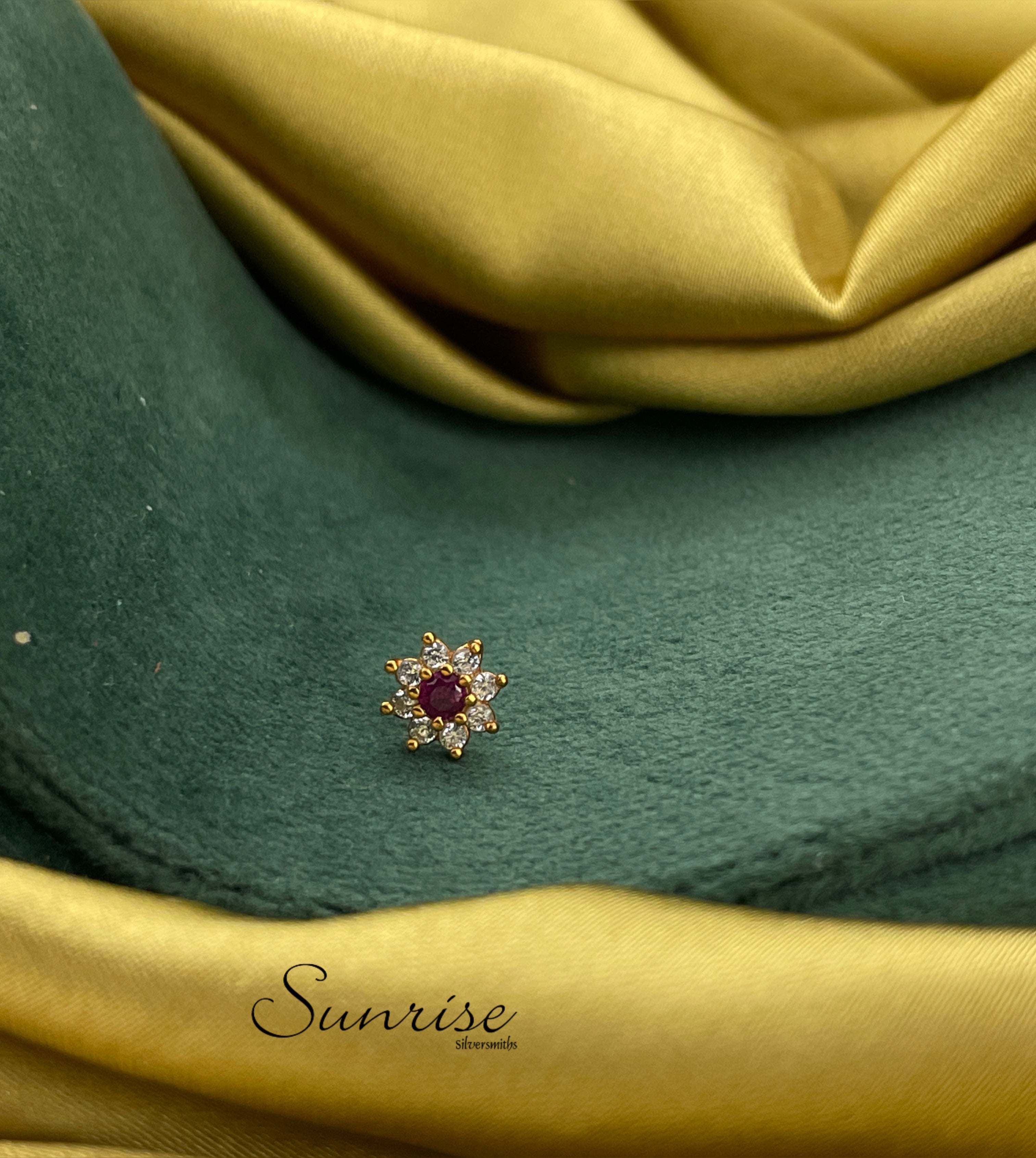 SURYAKANTHI SOUTH SCREW NOSEPIN – Sunrise Silversmiths