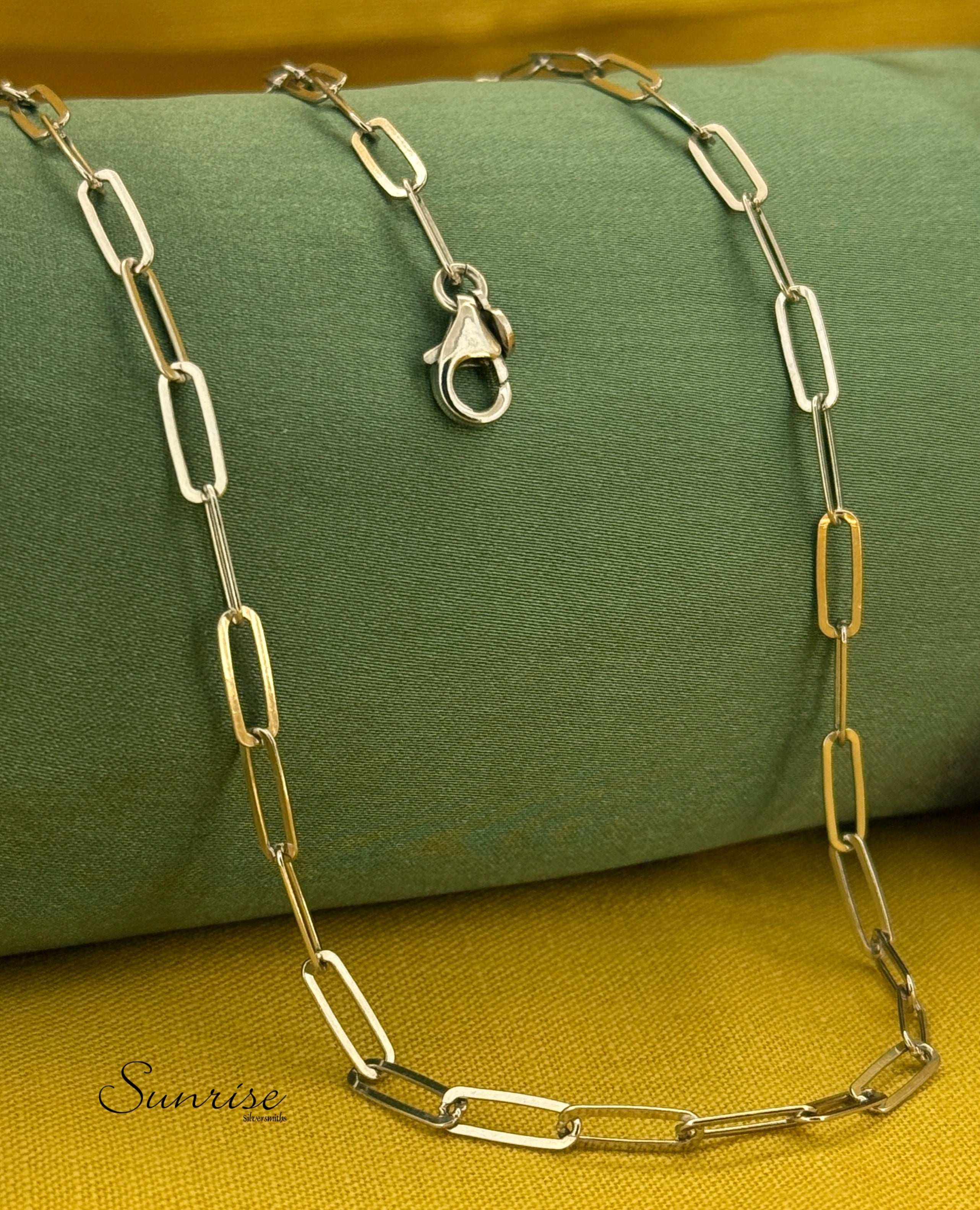 RECTANGULAR LINKS CHAINS - 925 Silver | Sunrise Silversmiths