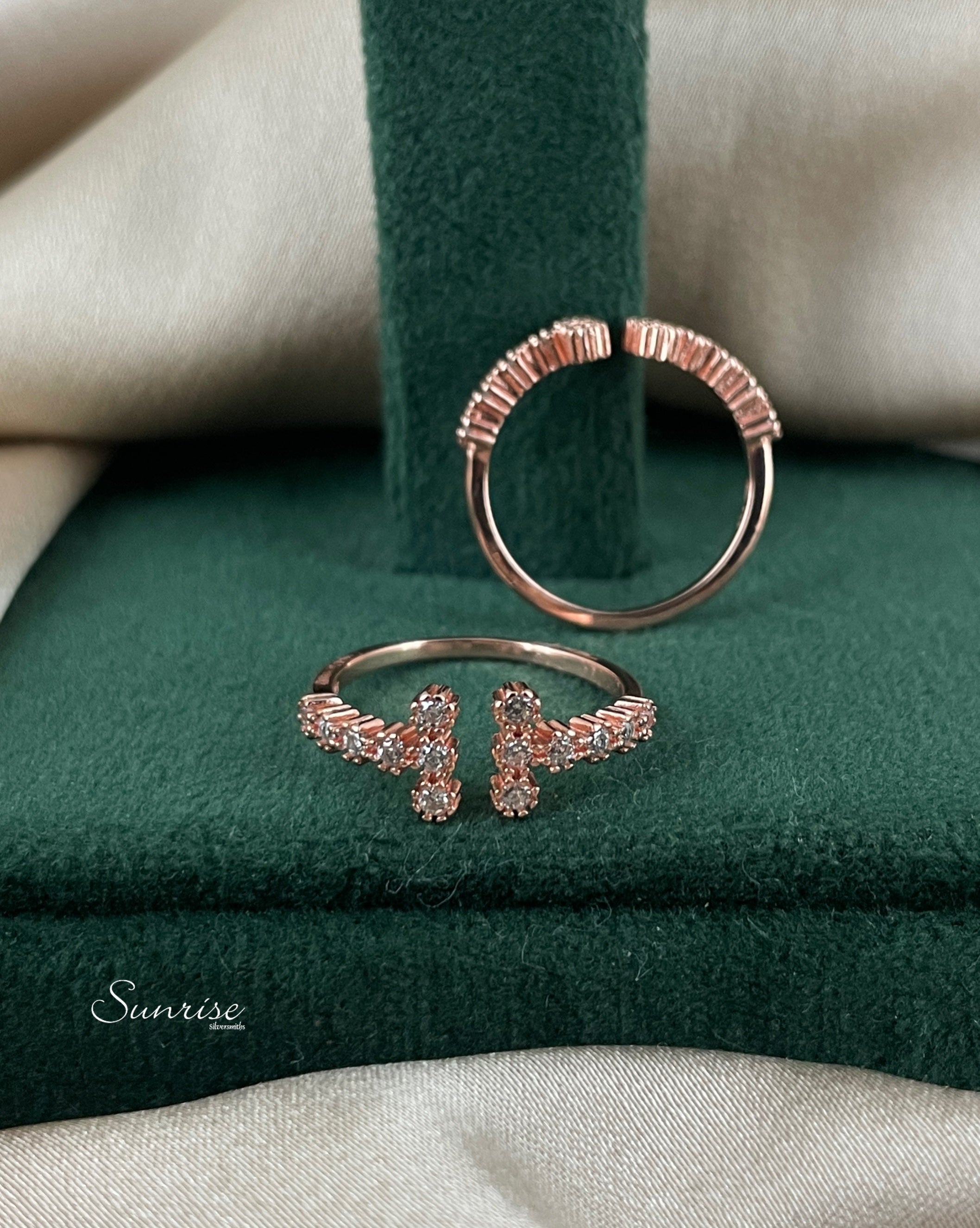 CZ ROSE GOLD TOE RINGS – Sunrise Silversmiths