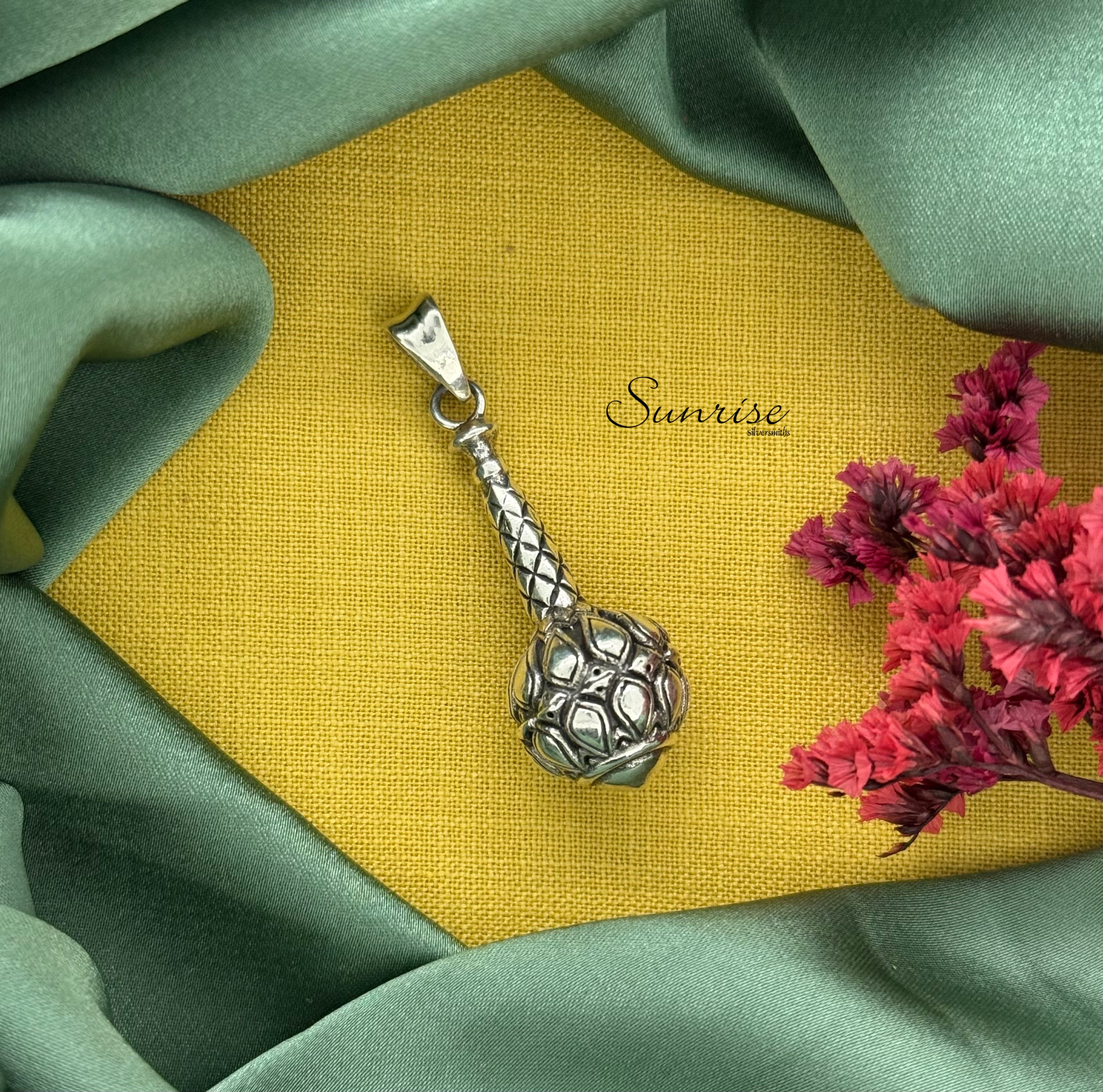 HANUMAN GADA PENDANT – Sunrise Silversmiths