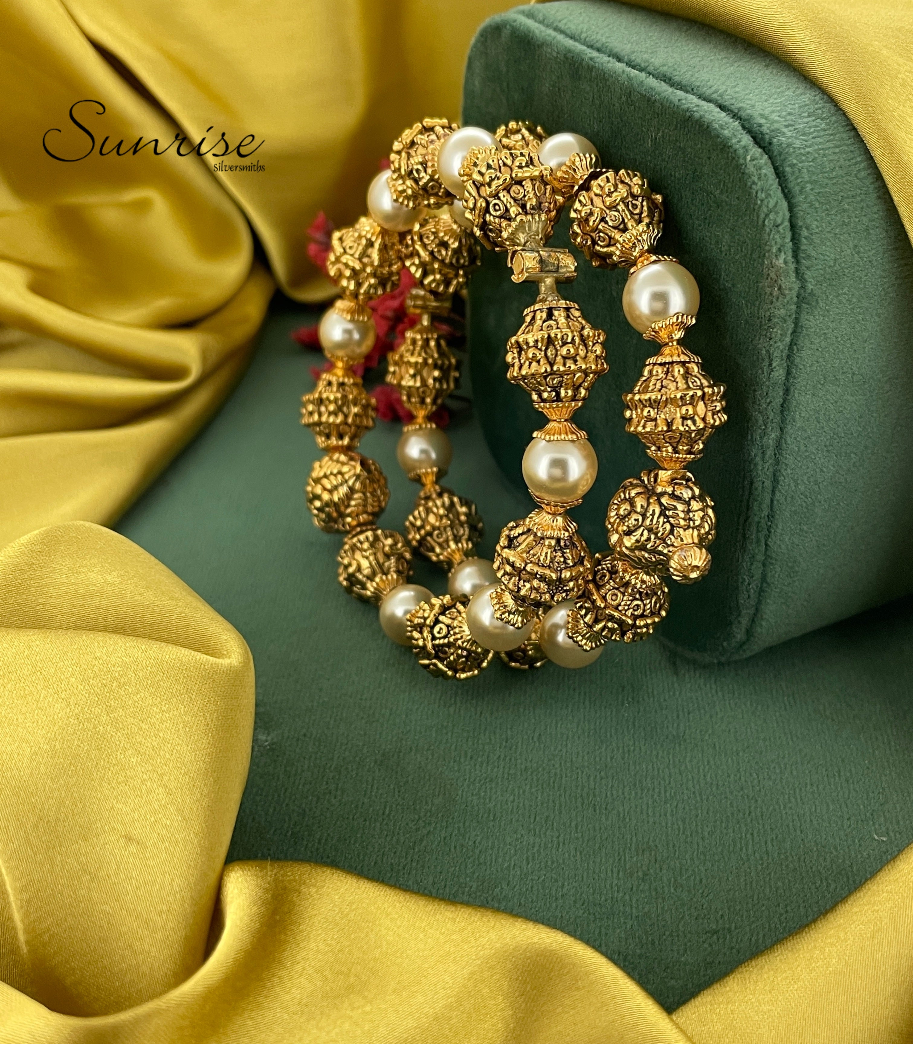 PEARL GOLD GUNDU BANGLES – Sunrise Silversmiths
