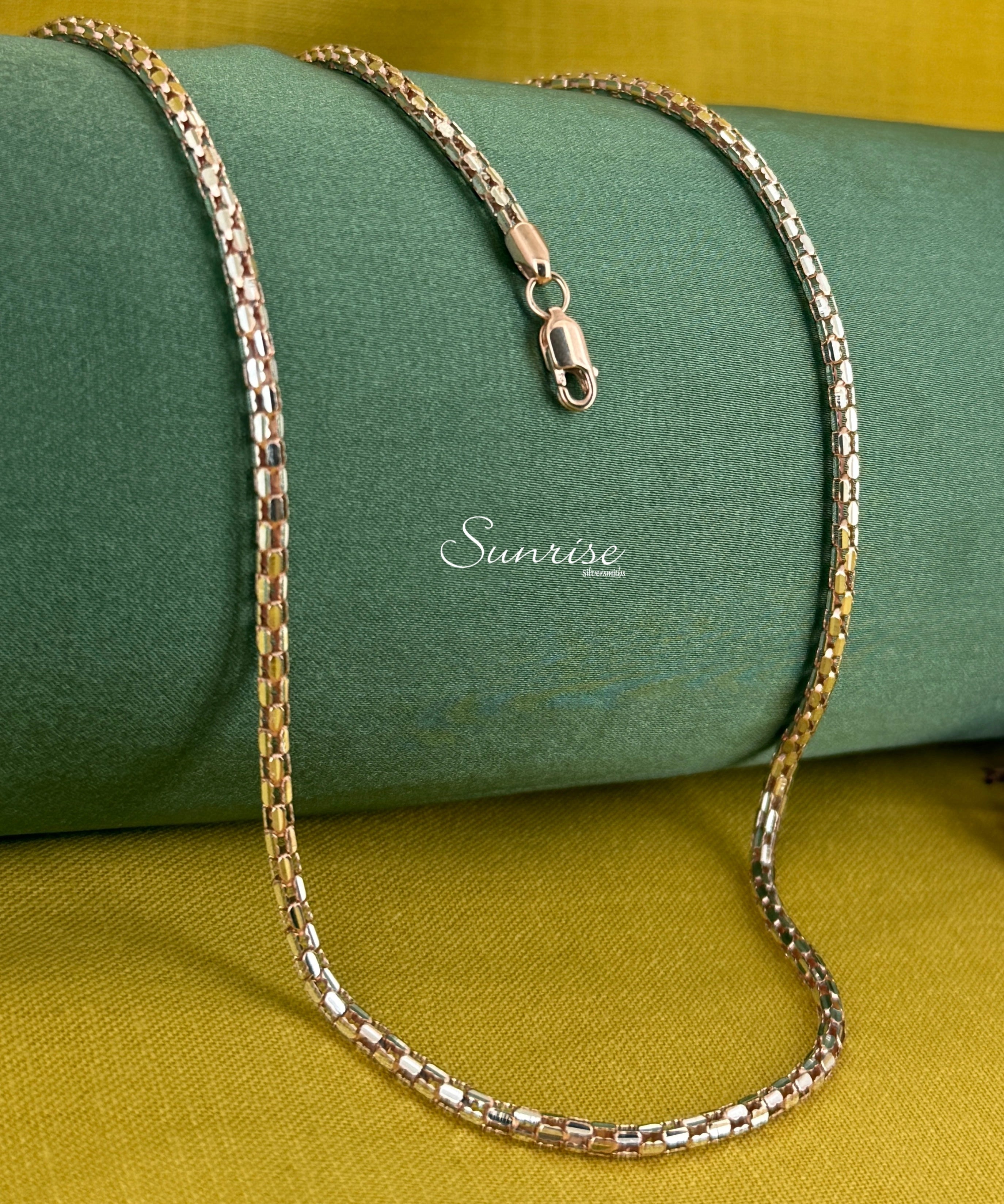 Rose Gold Cubic Chain - Elegant and Durable – Sunrise Silversmiths
