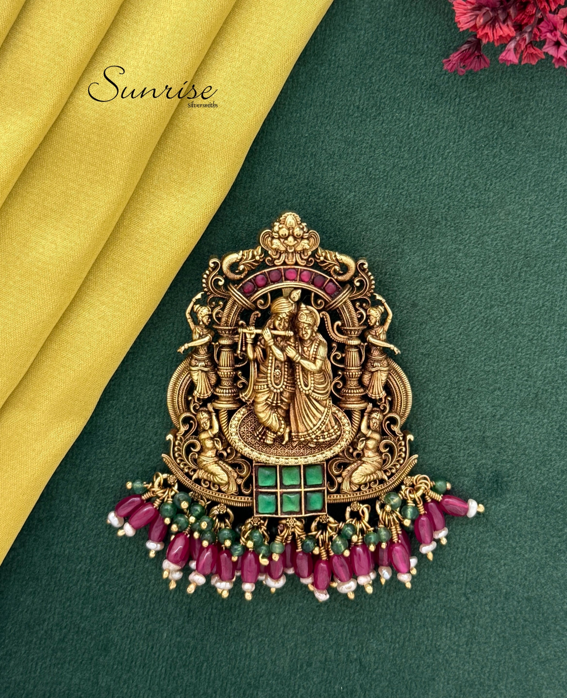 RADHA KRISHNA ANTIQUE PENDANT – Sunrise Silversmiths