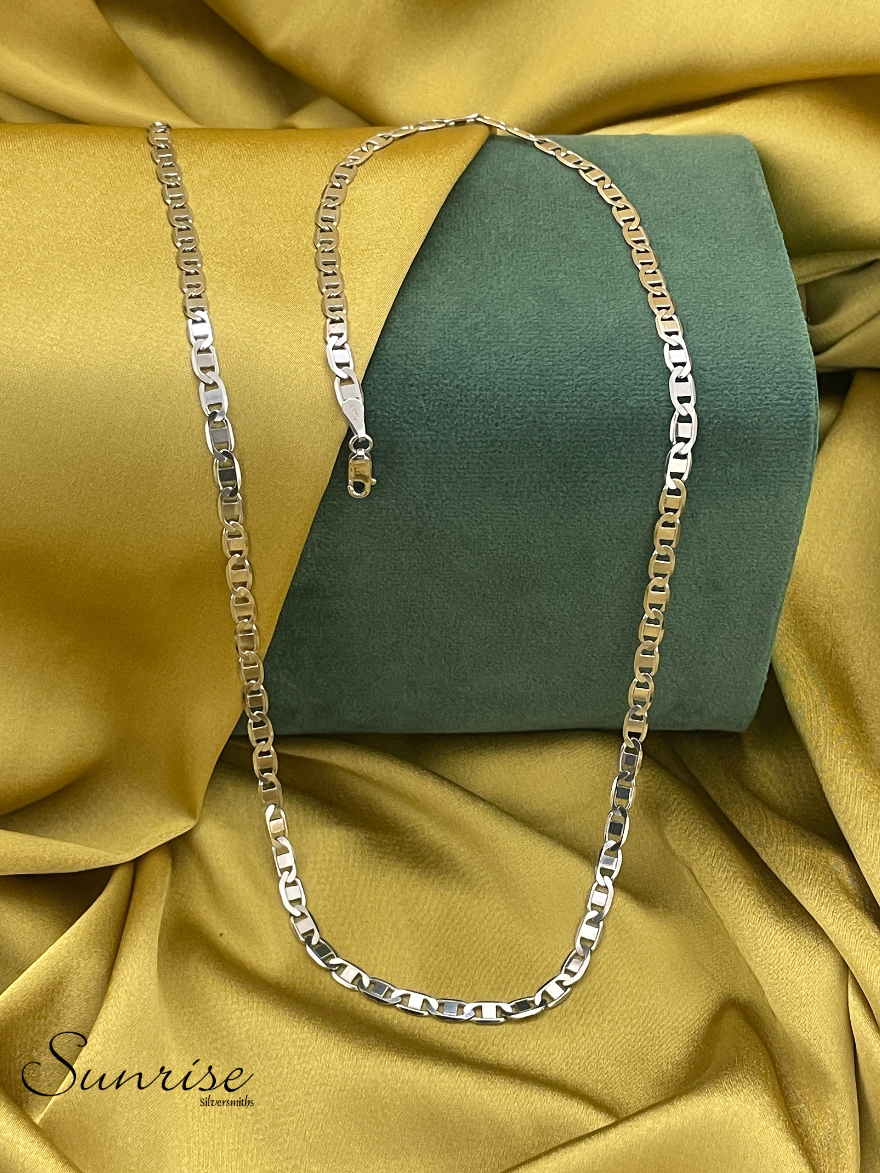SILVER FLAT CHAIN – Sunrise Silversmiths