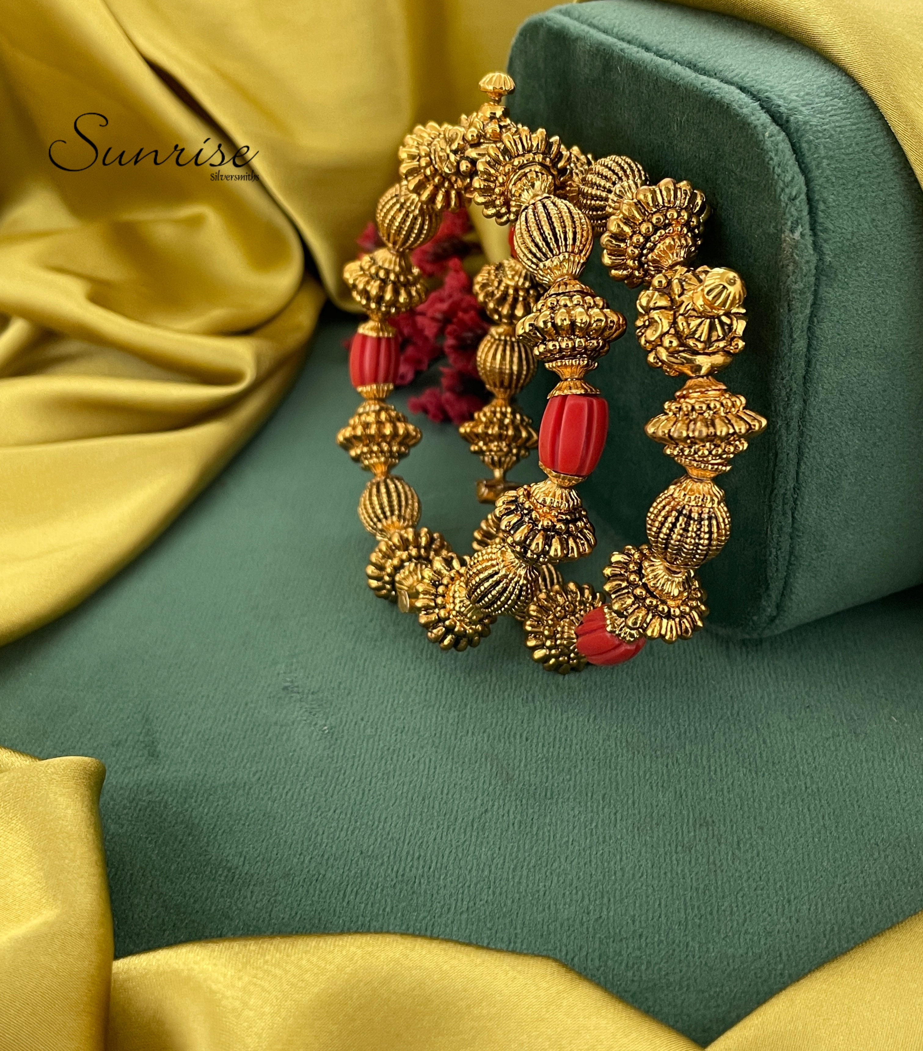 CORAL GOLD GUNDU BANGLE – Sunrise Silversmiths