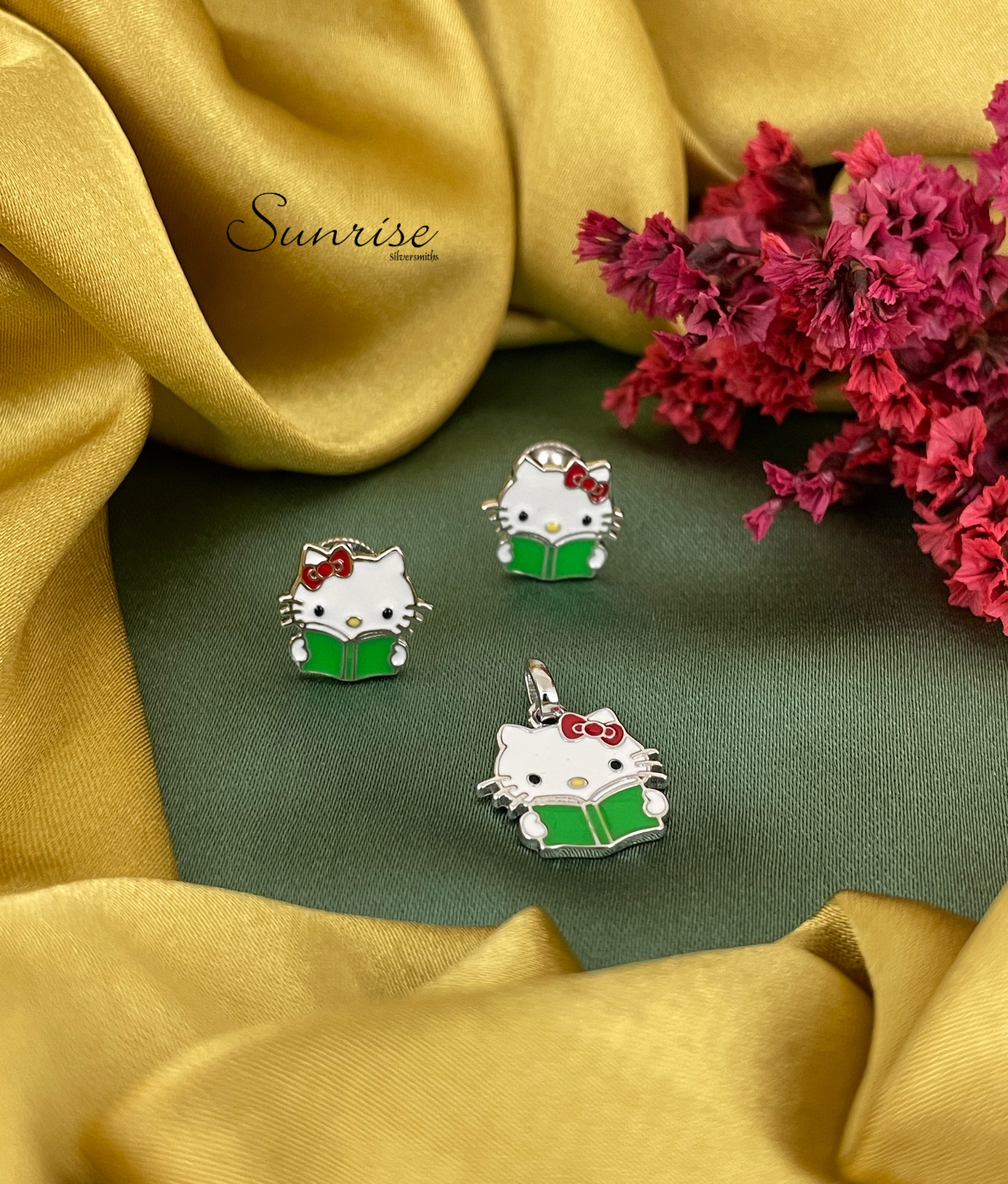 HELLO KITTY ENAMEL PENDANT SET – Sunrise Silversmiths