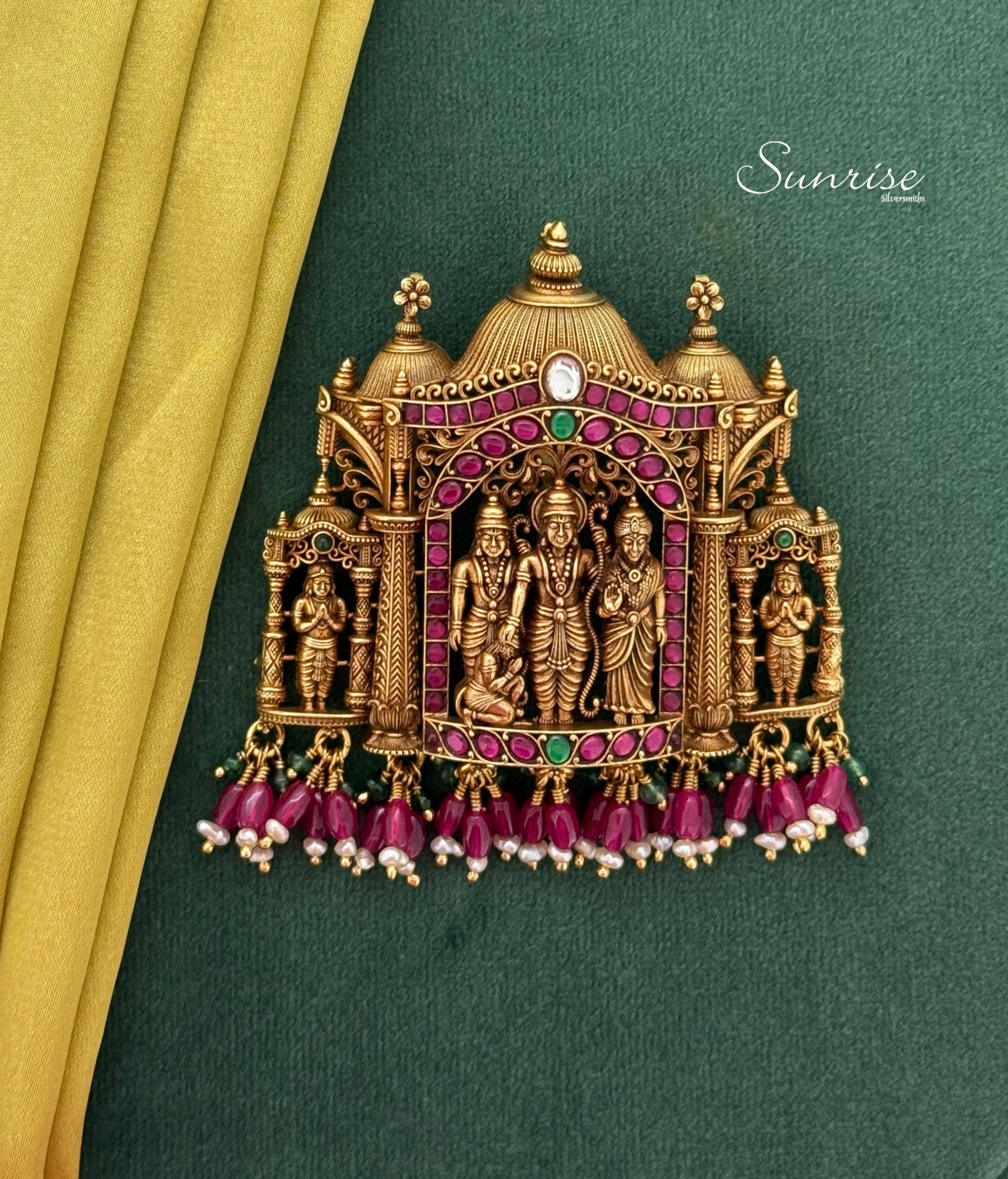 Sri Rama Pattabhishekam Pendant - Divine Hindu Jewelry – Sunrise ...