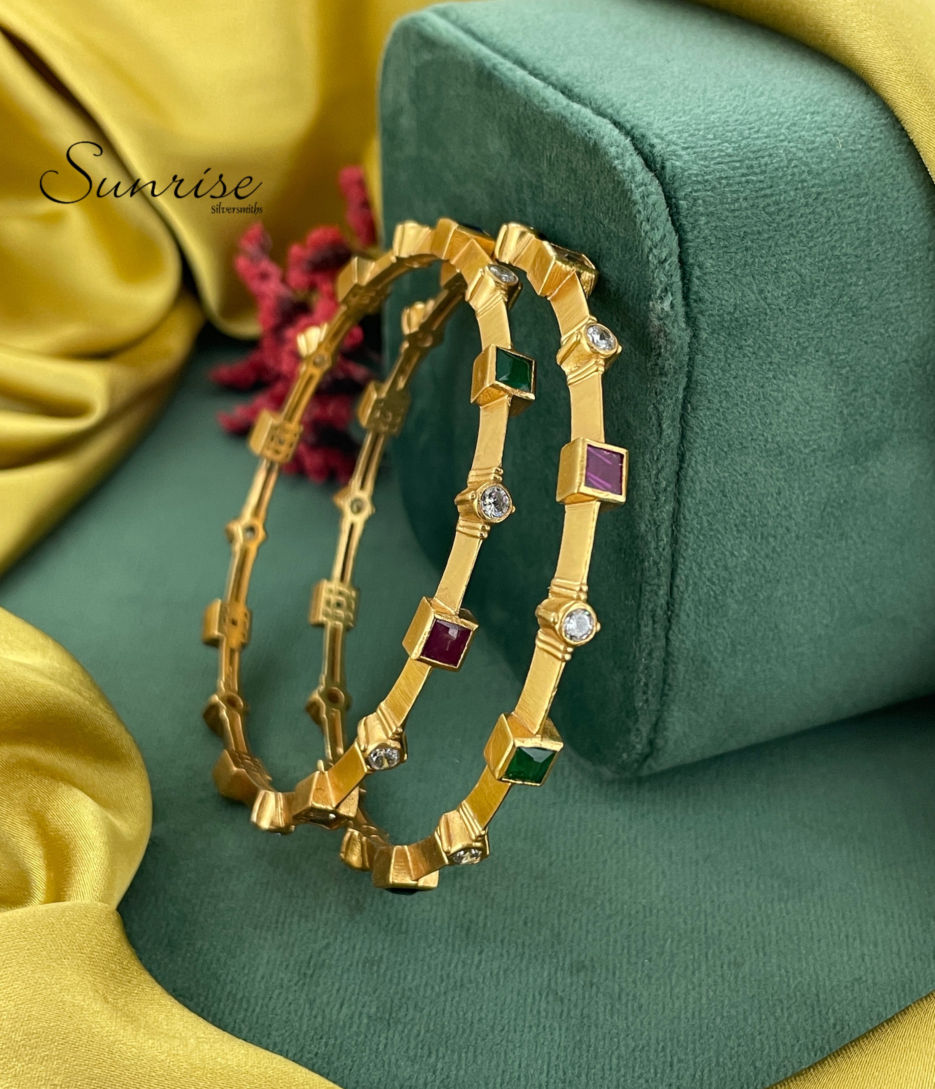 MULTI COLOUR STONE BANGLES – Sunrise Silversmiths