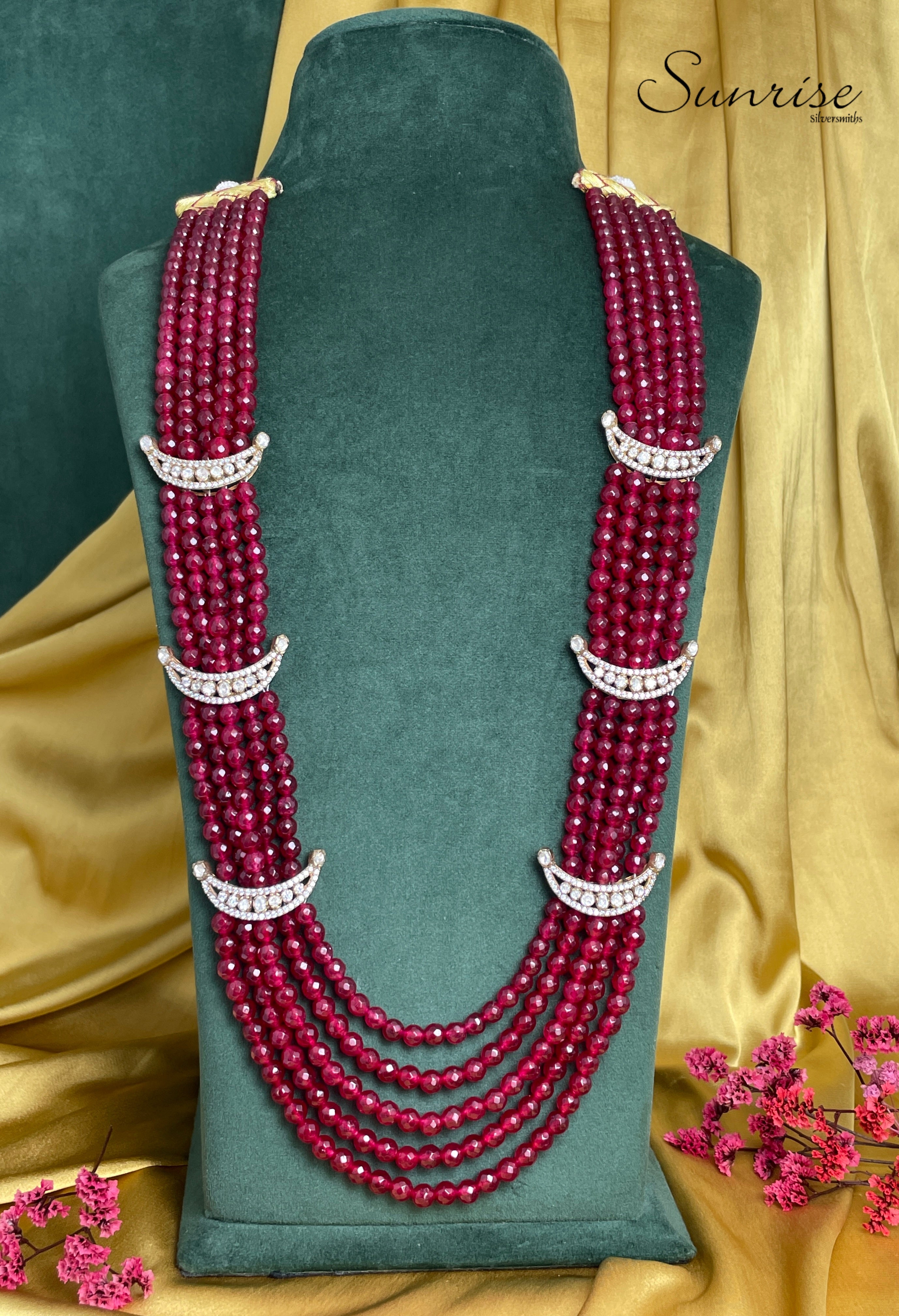 VICTORIAN MOPE WITH RED ONYX BEEDS HARA – Sunrise Silversmiths